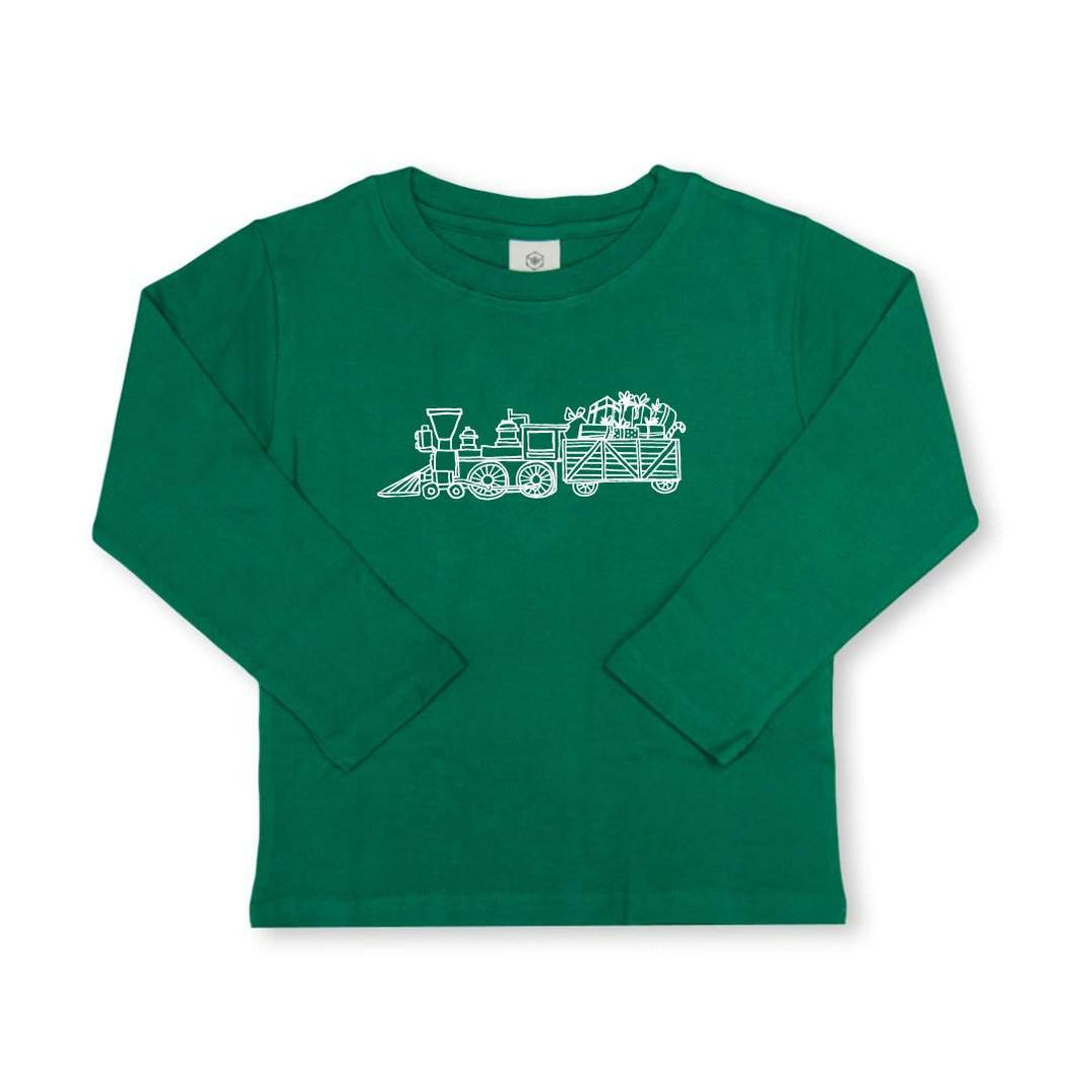Santa's Steam Engine Long Sleeve Tee – Honey Bee Tees