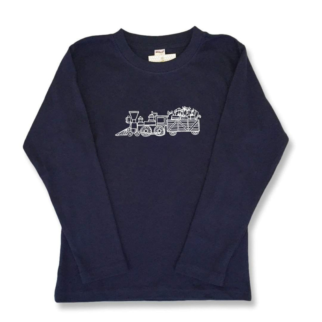 Santa's Steam Engine Long Sleeve Tee – Honey Bee Tees